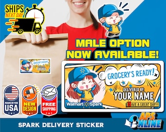 Personalized Doordash Labels Delivery FUN Stickers Food Delivery Chibi ...