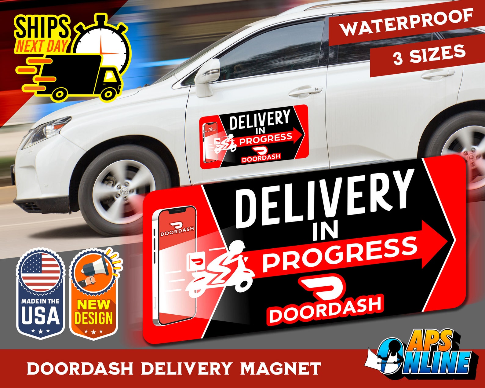 Doordash Delivery Car Magnet Magnetic Sign - Etsy