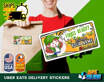 Personalized Uber Eats Labels Delivery Circle Stickers | Etsy
