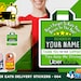 Personalized Uber Eats Labels - Delivery Bag Shaped Stickers - Food ...