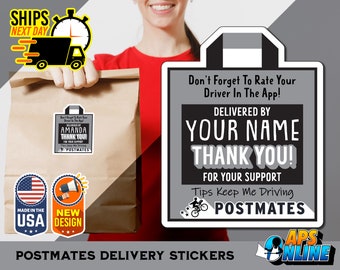 Personalized Doordash Labels Delivery Bag Shaped Stickers - Etsy