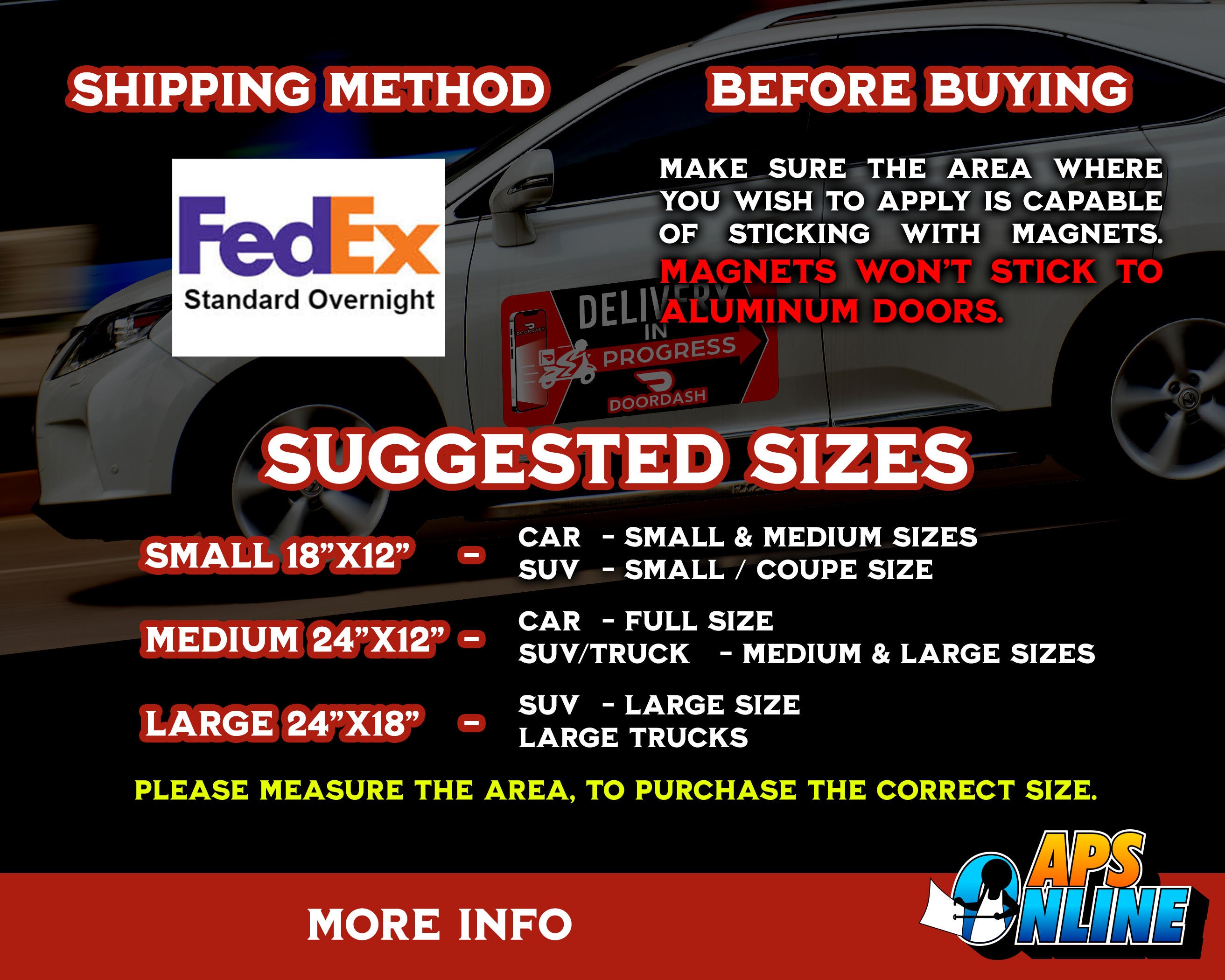 Doordash Delivery Car Magnet Magnetic Sign - Etsy