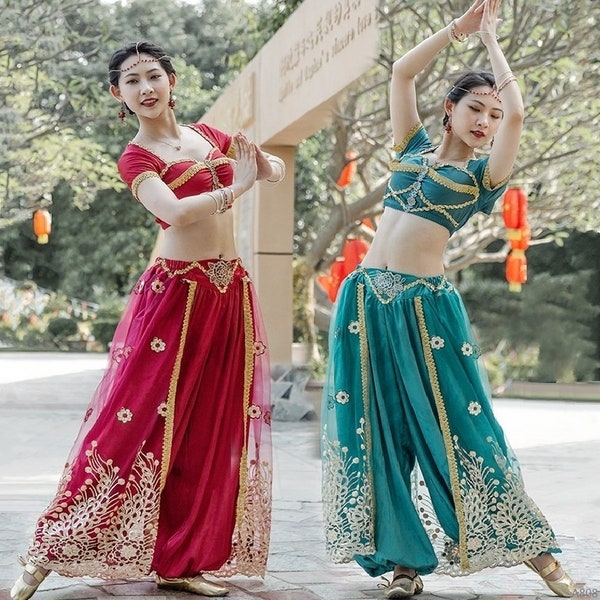 Red Harem Princess Jasmine Pants - Etsy