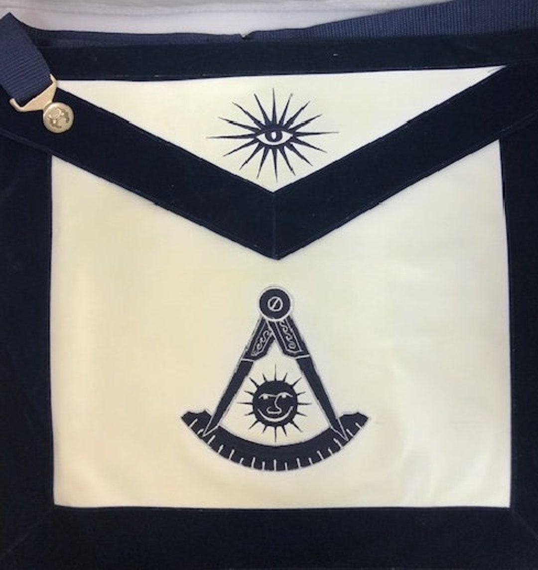 MASONIC PAST MASTER Apron Lambskin '14x15' Blue Hand Embroidered - Etsy