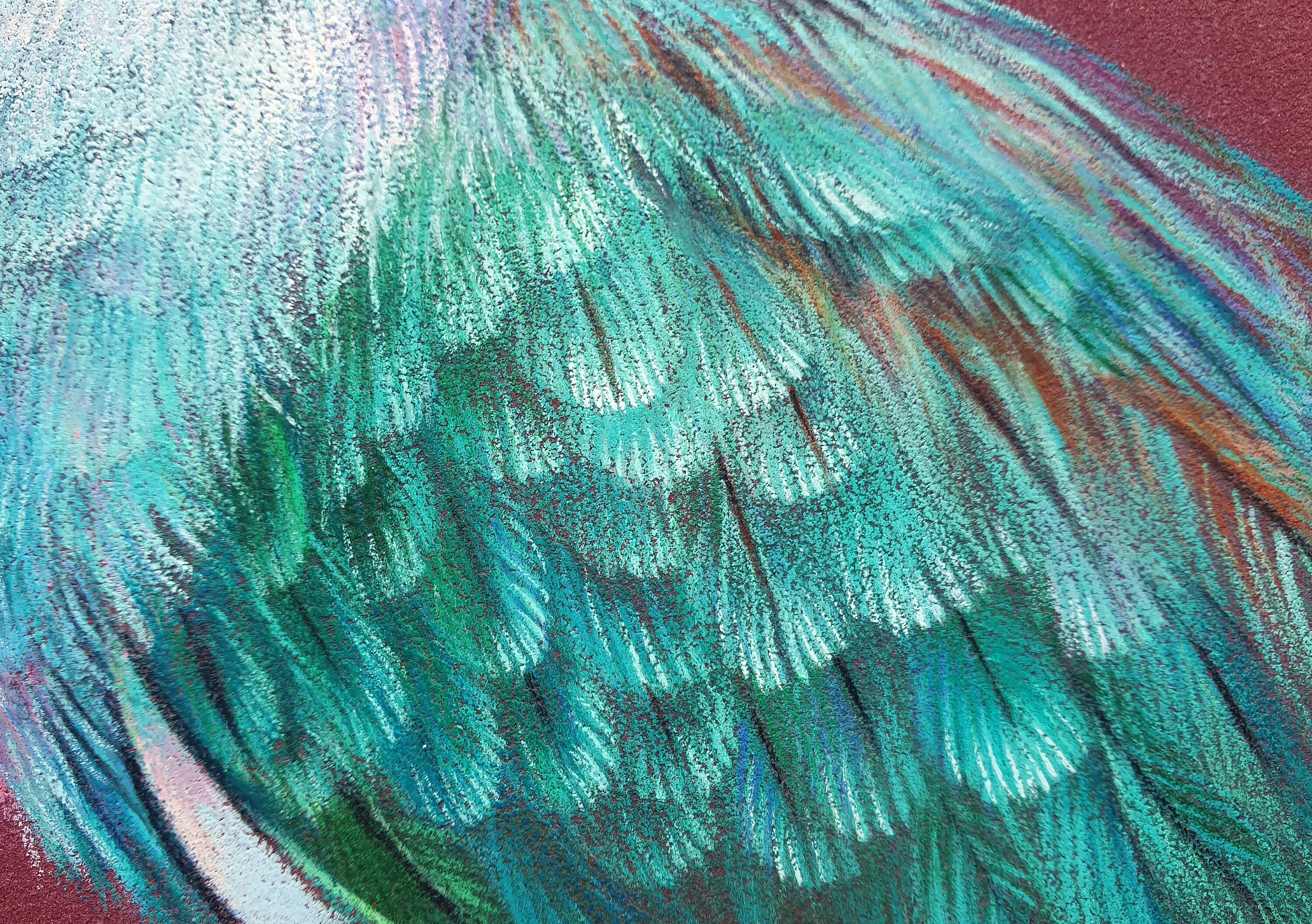 Blue Indian Ringneck Parrot Original Drawing Colourful Pet Bird ...