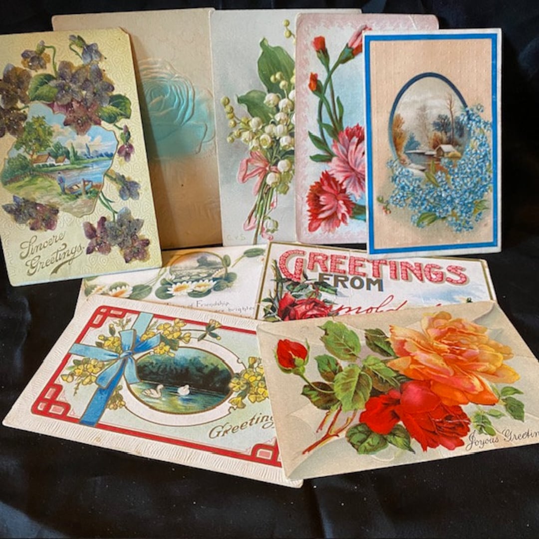 Vintage General Greeting Postcards - Lot of 9 Cards - Etsy