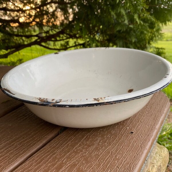 Enamel Wash Basin - Etsy
