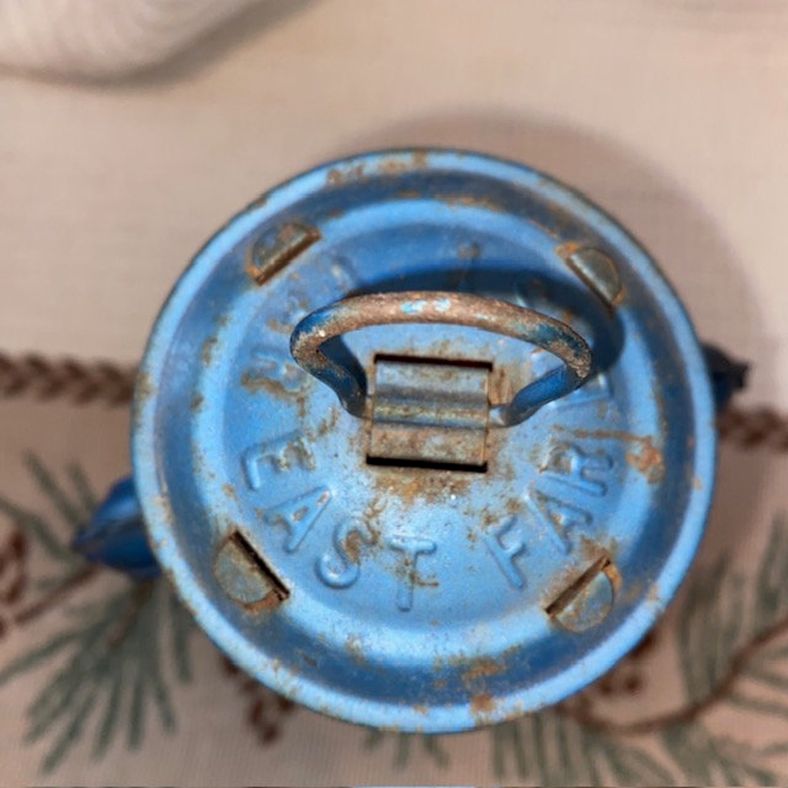Vintage Far East Chalwyn Lanterns -- Blue With Red Globe -- Only One ...