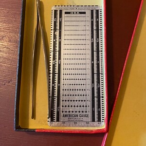 Drafting Tools Set Includes Metal Compass and Vintage American Gauge ...