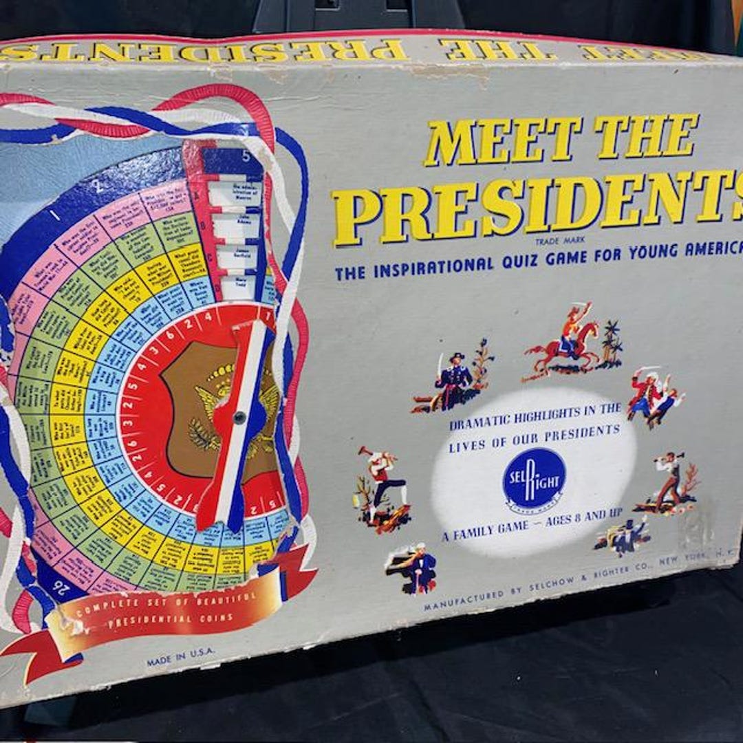 Meet the Presidents - Vintage Game Night 1953 - Etsy