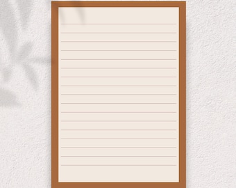 Printable Digital Diary Writing Paper With and Without Lines, Letter ...