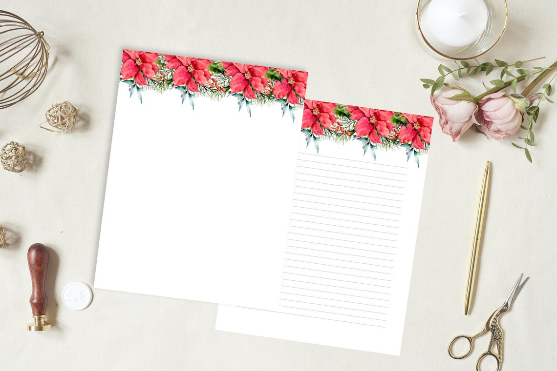 Letter Writing Set Christmas Letter Writing Paper | Etsy