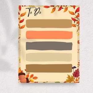 To Do List Printable Fall, Printable to Do List, Weekly Planner - Etsy