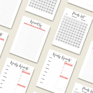 Fitness Planner Printable. Weight Loss Tracker, 100 Lbs, Weightloss ...