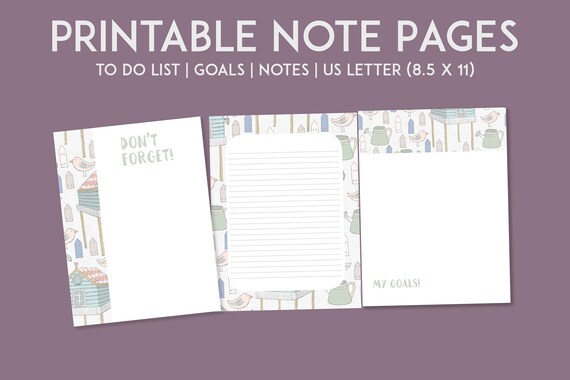 Letter Writing Paper to Do List Printable Stationery 8.5x11 | Etsy