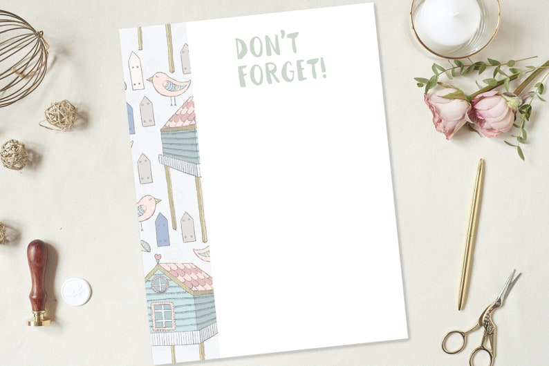 Letter Writing Paper, to Do List, Printable Stationery 8.5x11, Bird ...