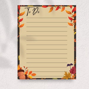 To Do List Printable Fall, Printable to Do List, Weekly Planner - Etsy