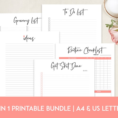 To Do List Printable Page Instant PDF Download 3 Editable - Etsy