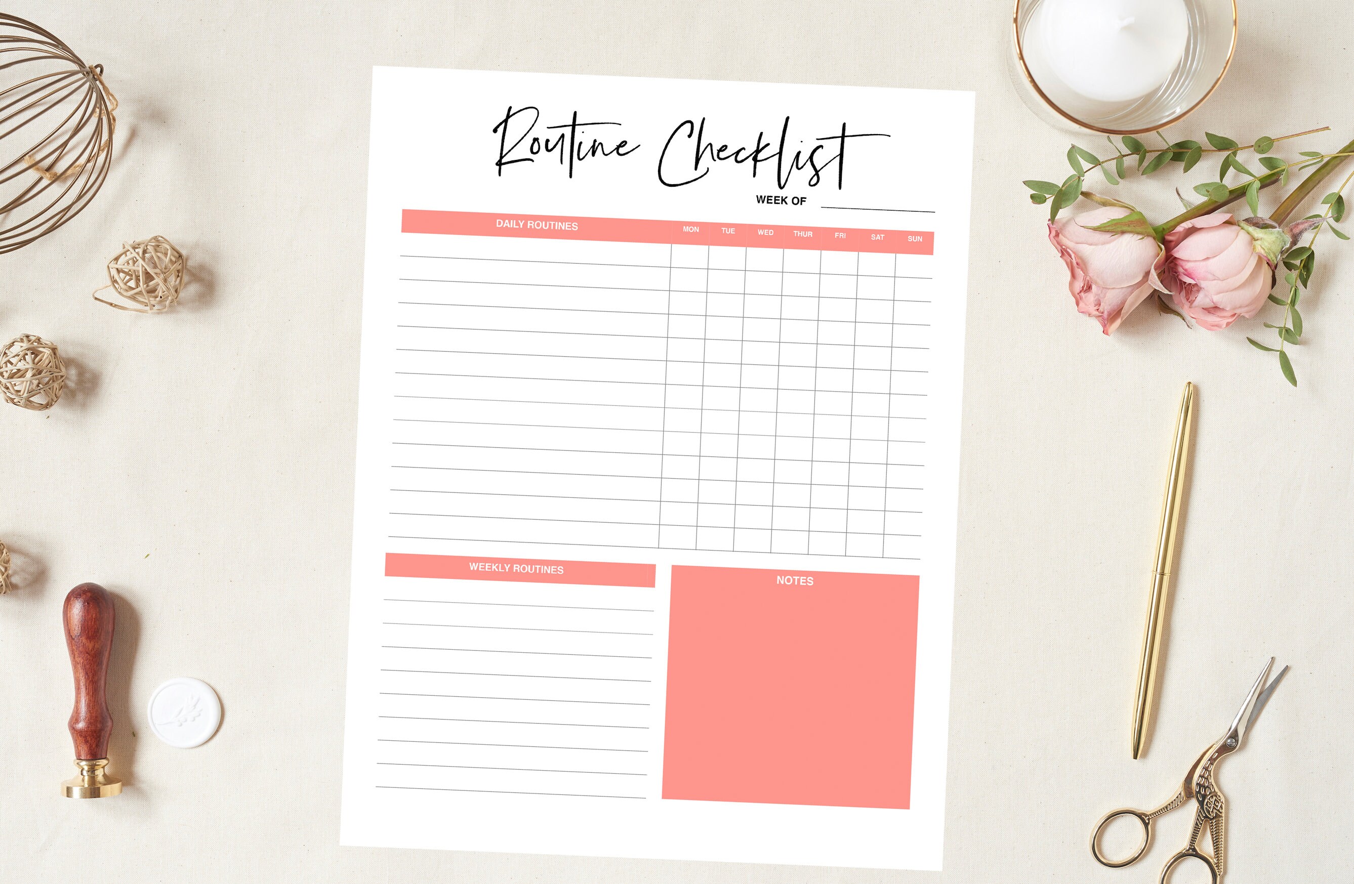 Daily Routine Printable - Etsy