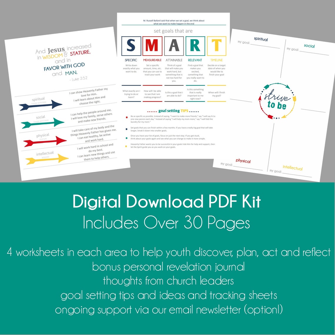 Children and Youth LDS Goals Workbook Primary Colors Bundle | Etsy