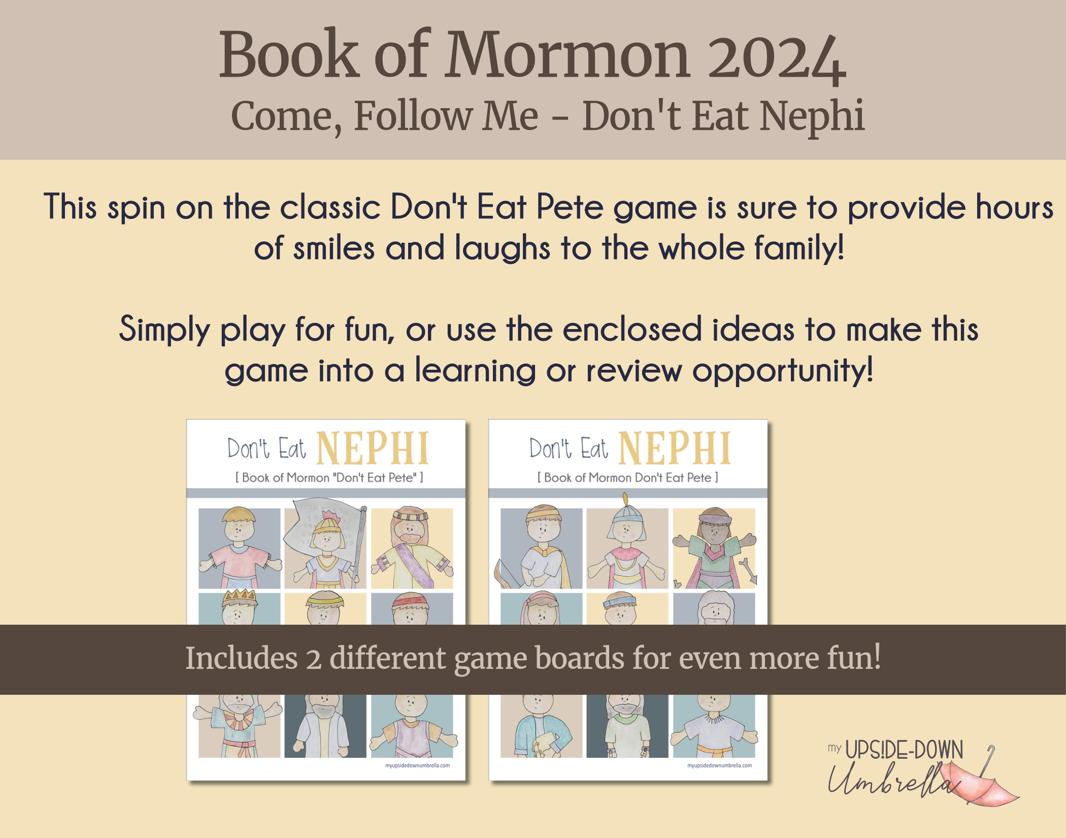 Don't Eat Nephi (book of Mormon Don't Eat Pete) LDS Primary Game | LDS ...