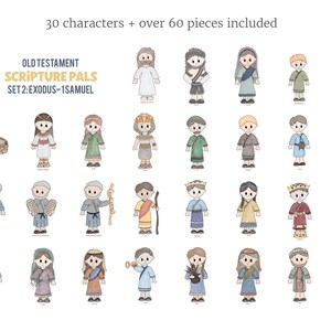 Bible Story Character Cutouts | Old Testament Scripture Pals | (set #2 ...