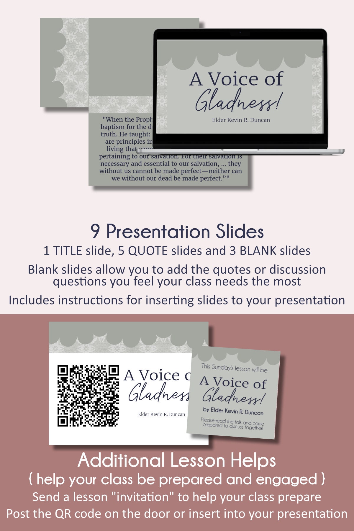 A Voice of Gladness Kevin R. Duncan Relief Society Lesson Plan and ...