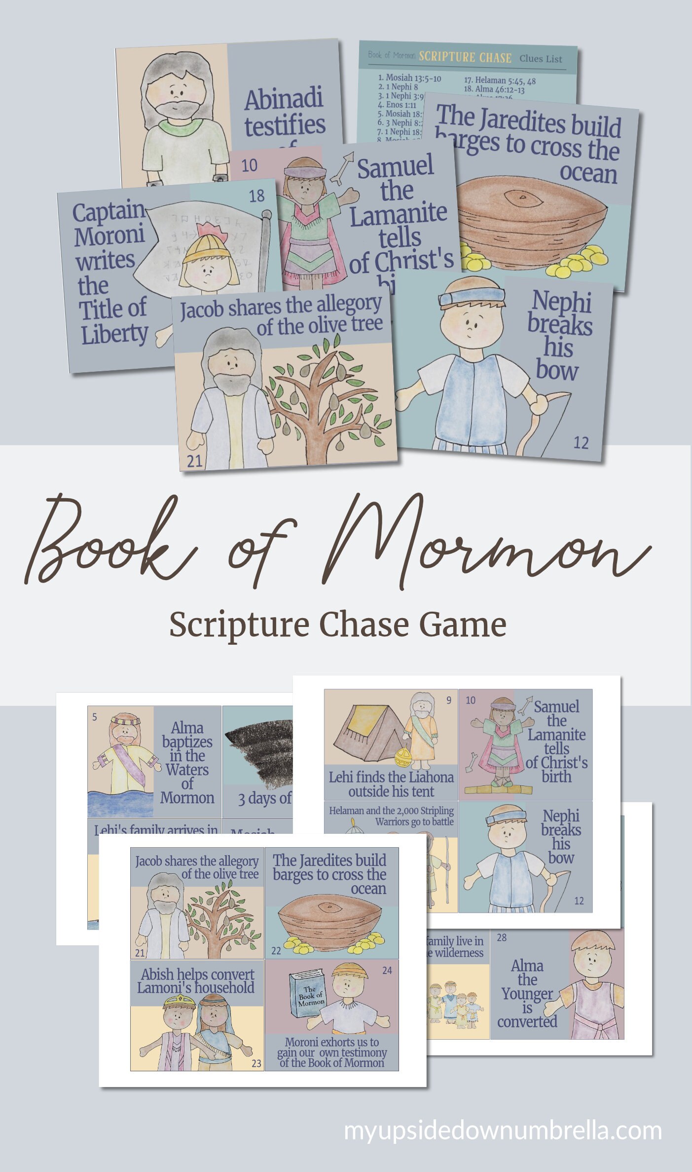 Book of Mormon Scripture Chase Game LDS Primary Game Activities for ...