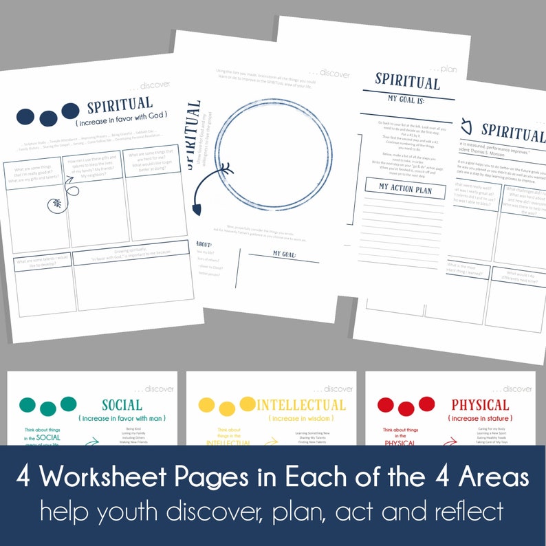 Children and Youth LDS Goals Workbook Primary Colors Bundle - Etsy