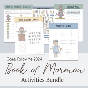 Book of Mormon Printable Games and Activities Kit, Games for LDS ...