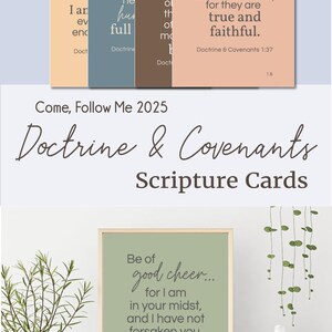 Come Follow Me 2025 - Doctrine and Covenants Scripture Cards - LDS Scripture Study, Home Decor ...