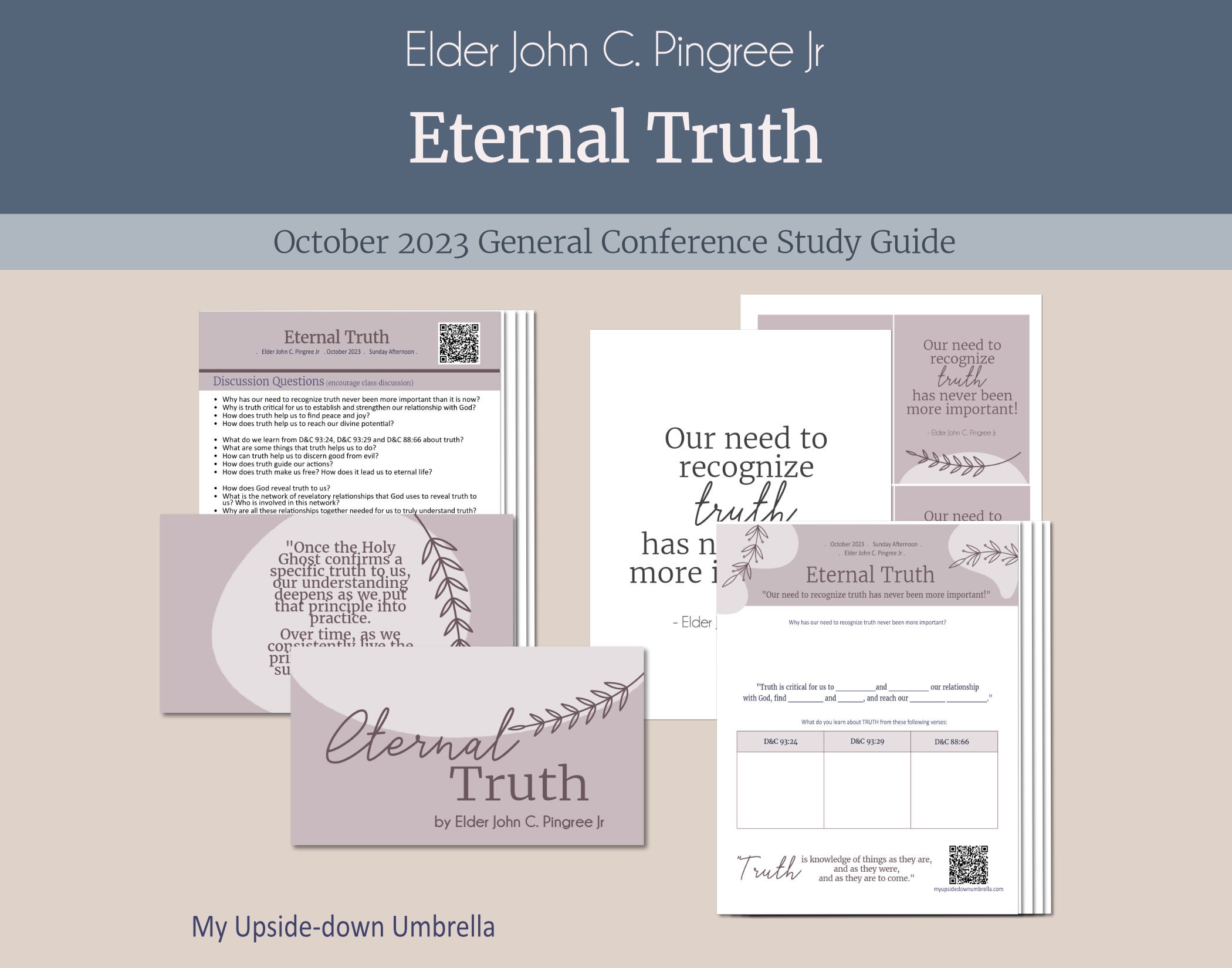 Eternal Truth Elder John C. Pingree Jr, Relief Society Lesson Outline ...