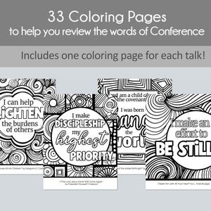 October 2024 General Conference Coloring Pages, FHE Conference Review ...