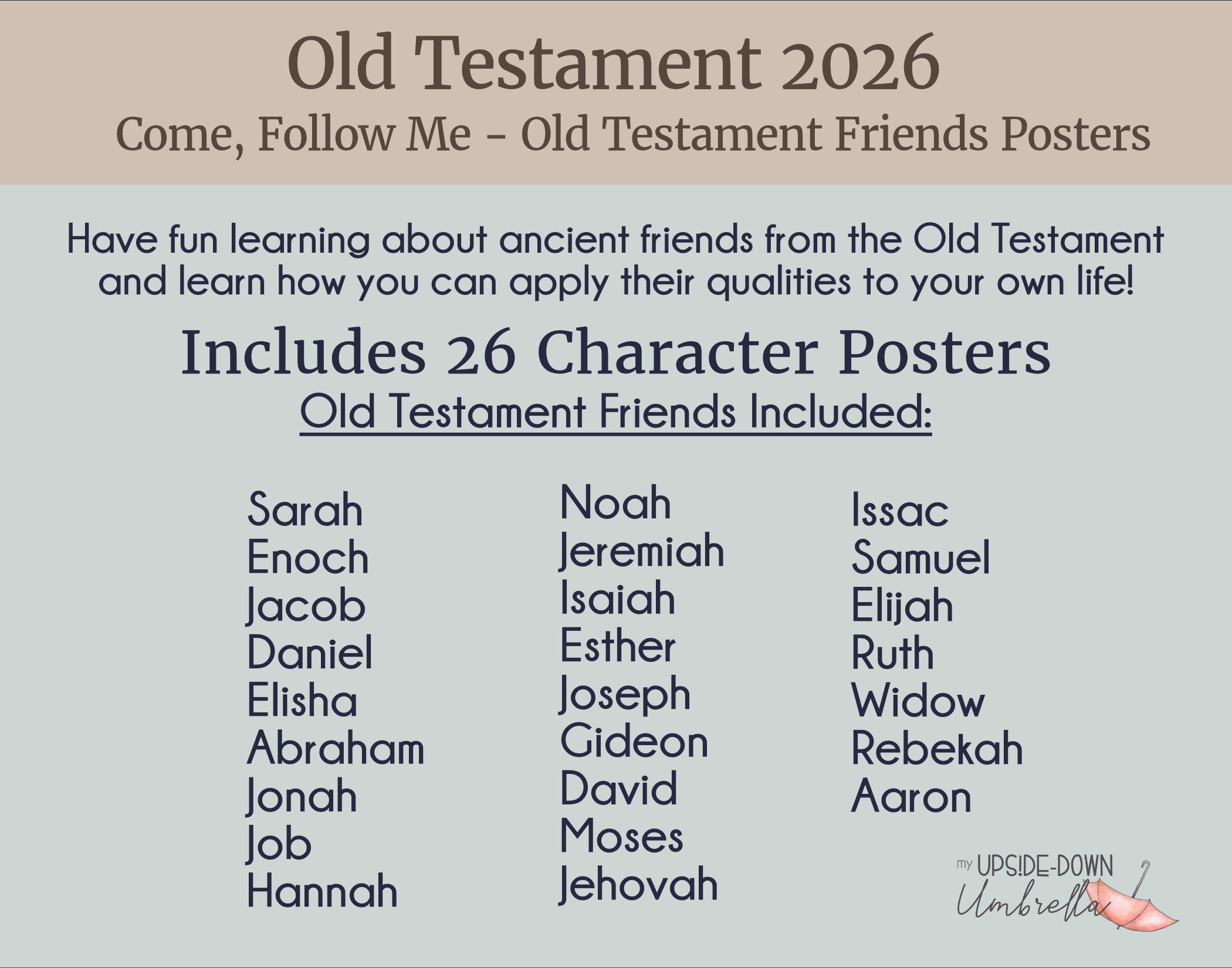 Old Testament Heroes Posters | Bible Bulletin Board Decor | 8.5x11 ...