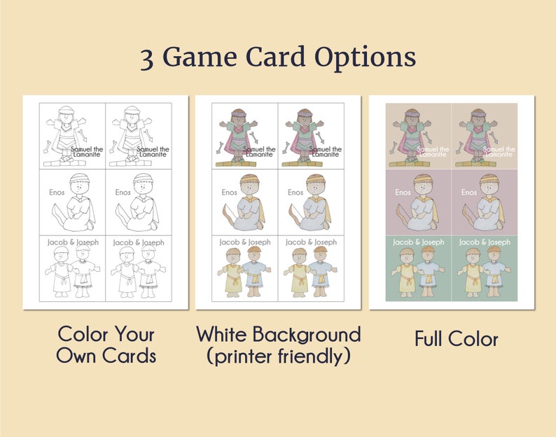 Book of Mormon Memory Game LDS Primary Game Activities for Latter-day ...