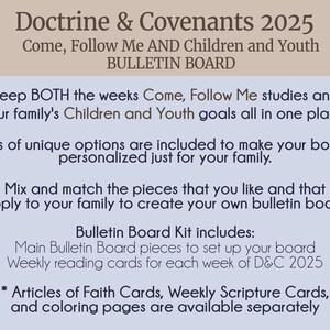 Come Follow Me AND Children and Youth FAMILY Bulletin Board - Doctrine and Covenants 2025 | Come ...