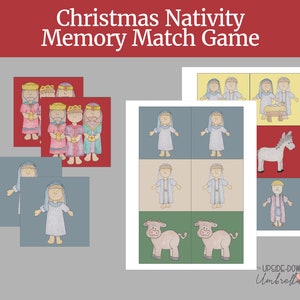 Christmas Nativity Memory Match Game | Christian Christmas Activities ...