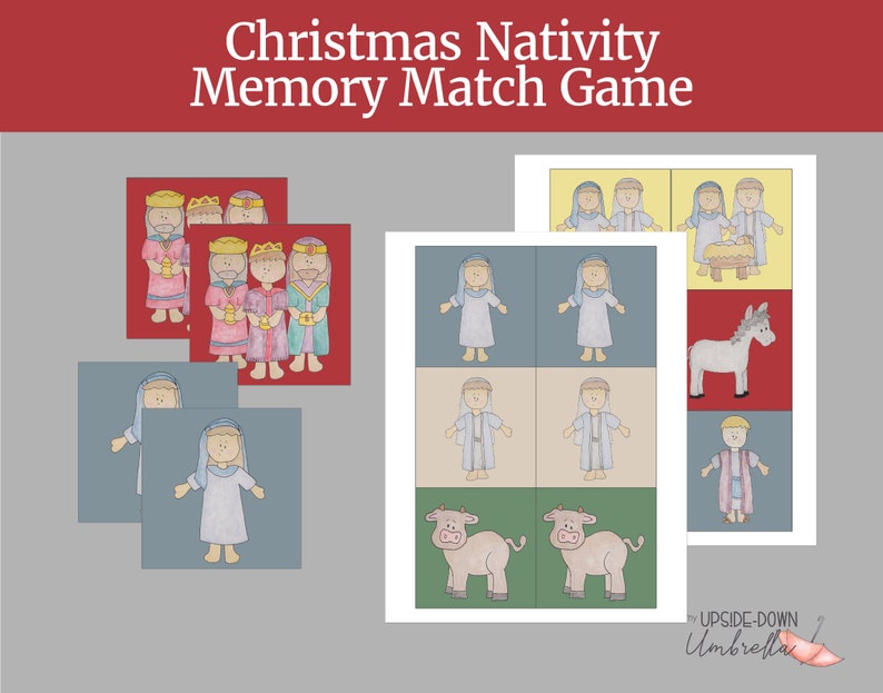 Christmas Nativity Memory Match Game | Christian Christmas Activities ...
