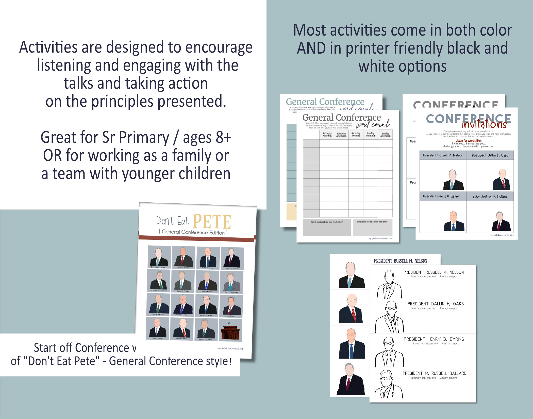 LDS General Conference Activity Packet October 2025, Activity Pages for ...