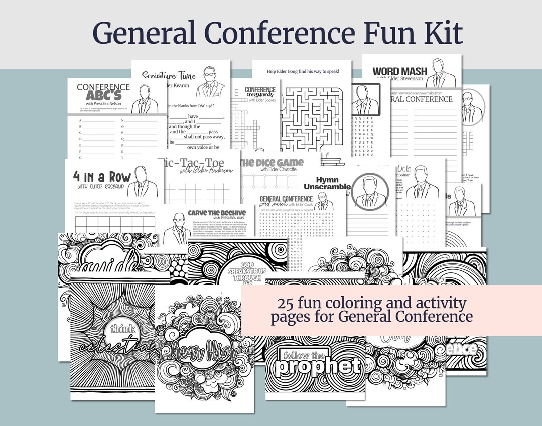 Printable General Conference Fun Kit for LDS Kids | October 2025 ...