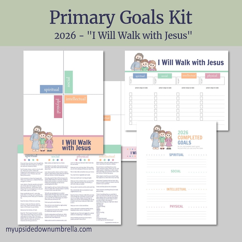 Lds Goal Setting Kids - Etsy