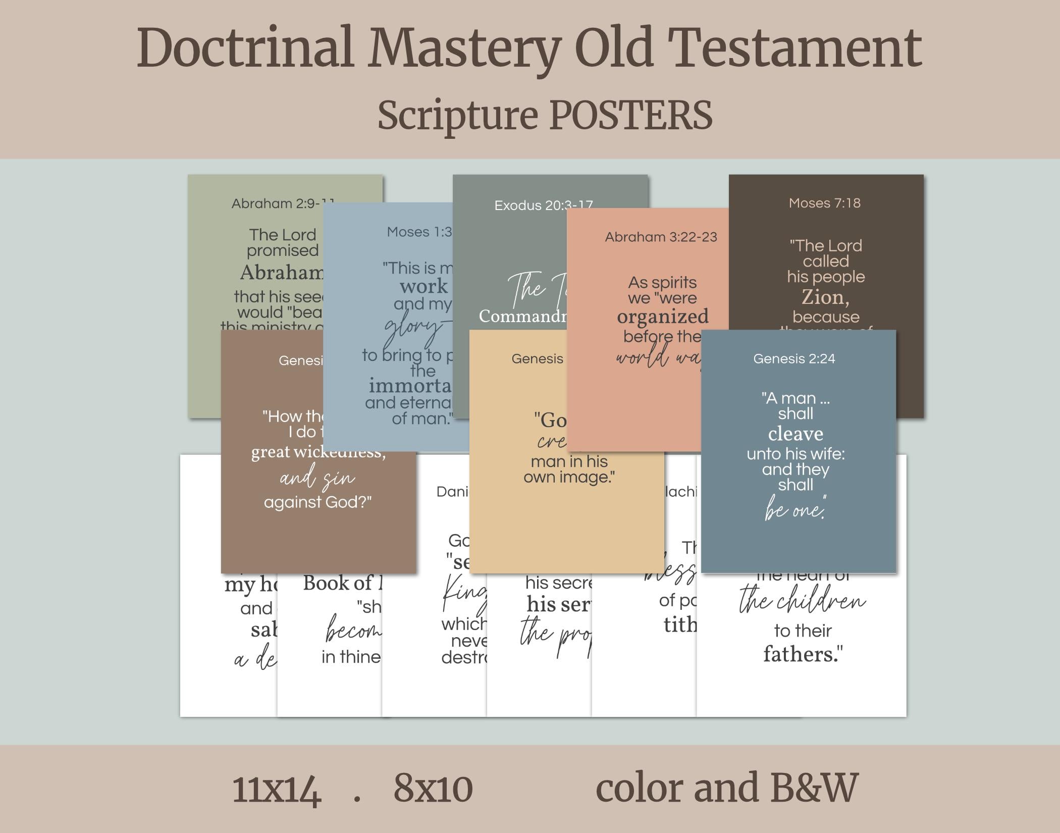 Doctrinal Mastery POSTERS | Old Testament | LDS Seminary Scripture ...