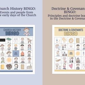 Doctrine and Covenants | Church History BINGO Game | LDS Primary Game ...