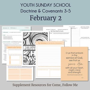 Jan 27- Feb 2 - LDS Youth Lesson Helps- Come Follow Me 2025 Doctrine ...