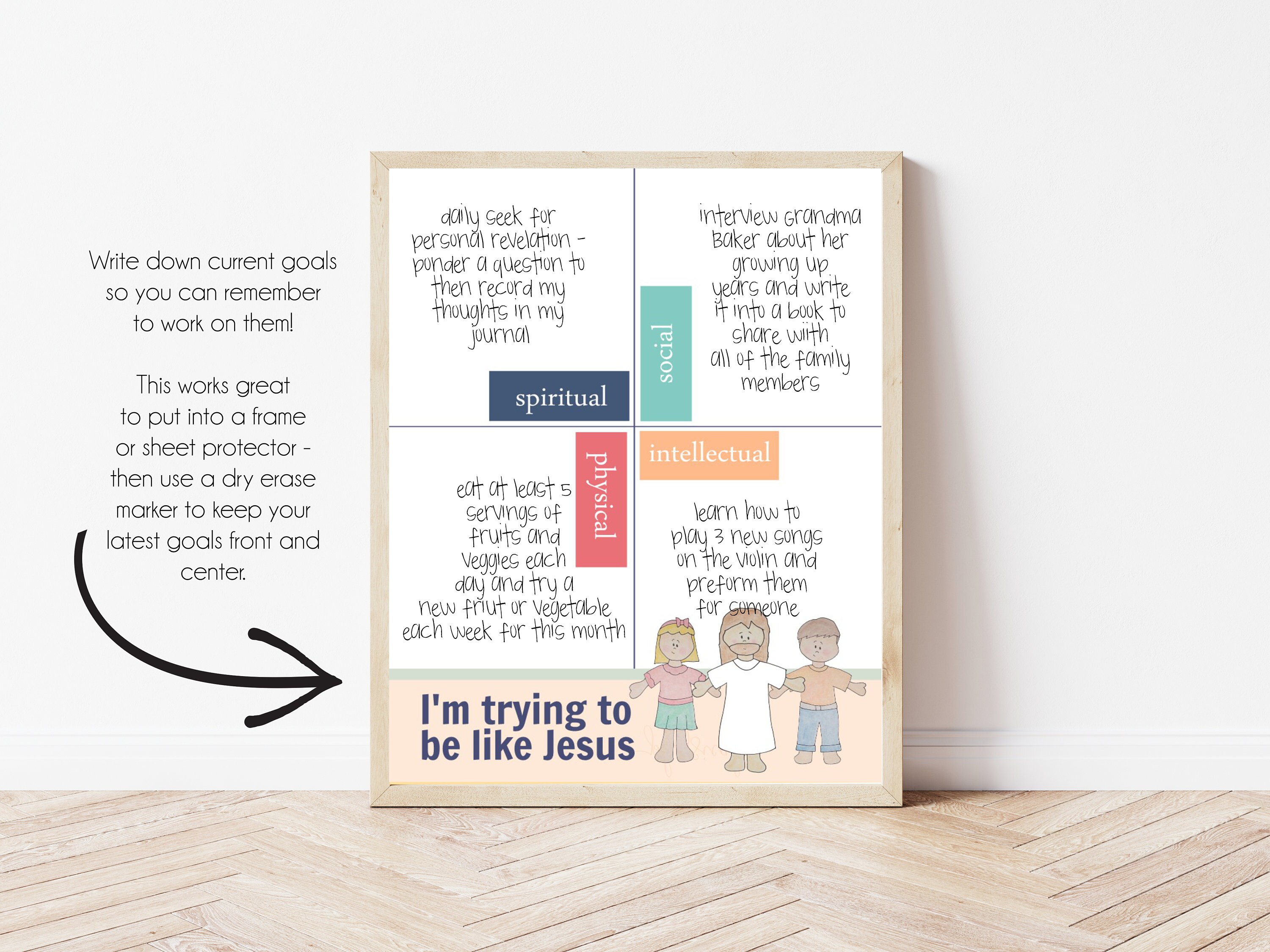 FAMILY BUNDLE Goal Setting Kit LDS Children and Youth Program Goal ...