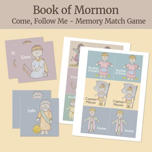 Book of Mormon Memory Game | LDS Primary Game | Activities for Latter ...