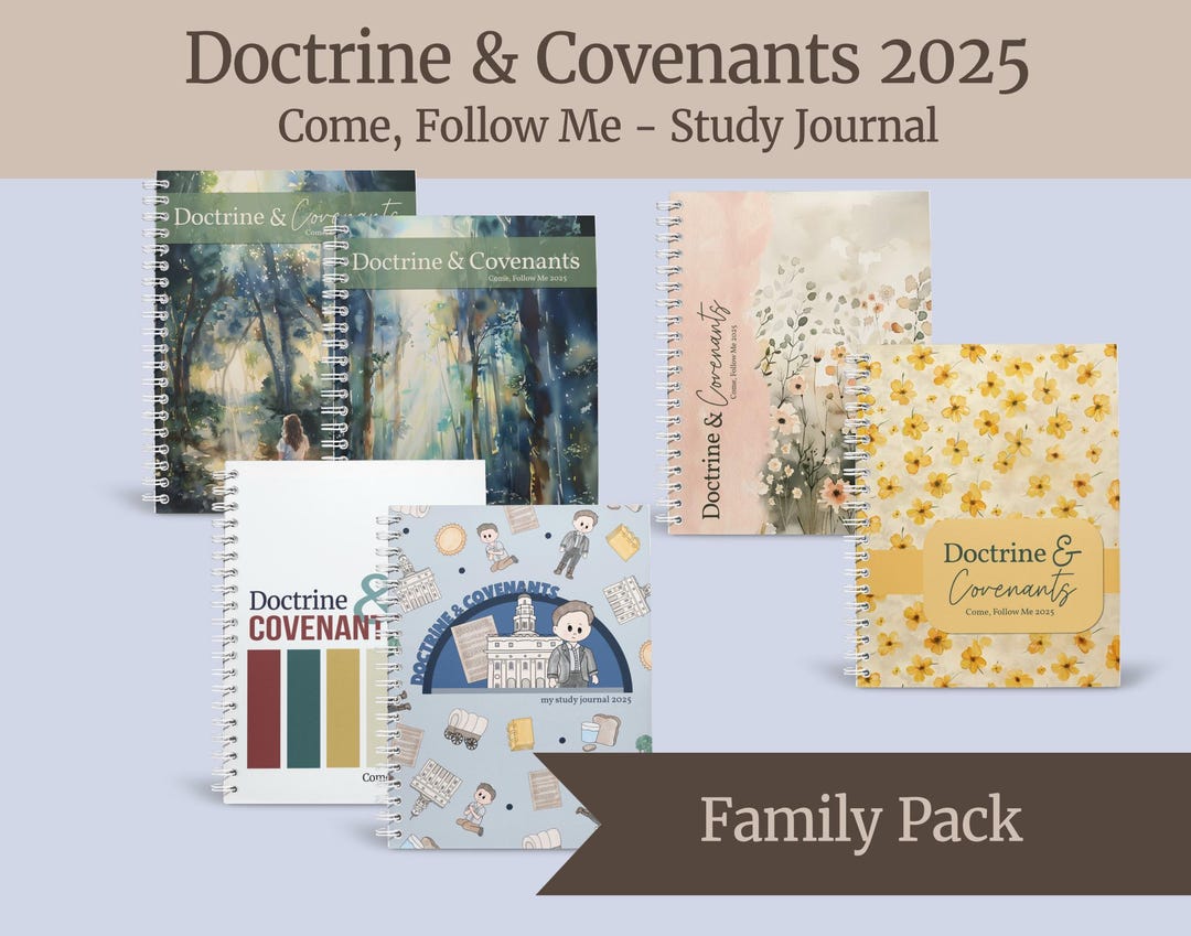 FAMILY Pack* LDS Scripture Study Journals | Come, Follow Me 2025 ...