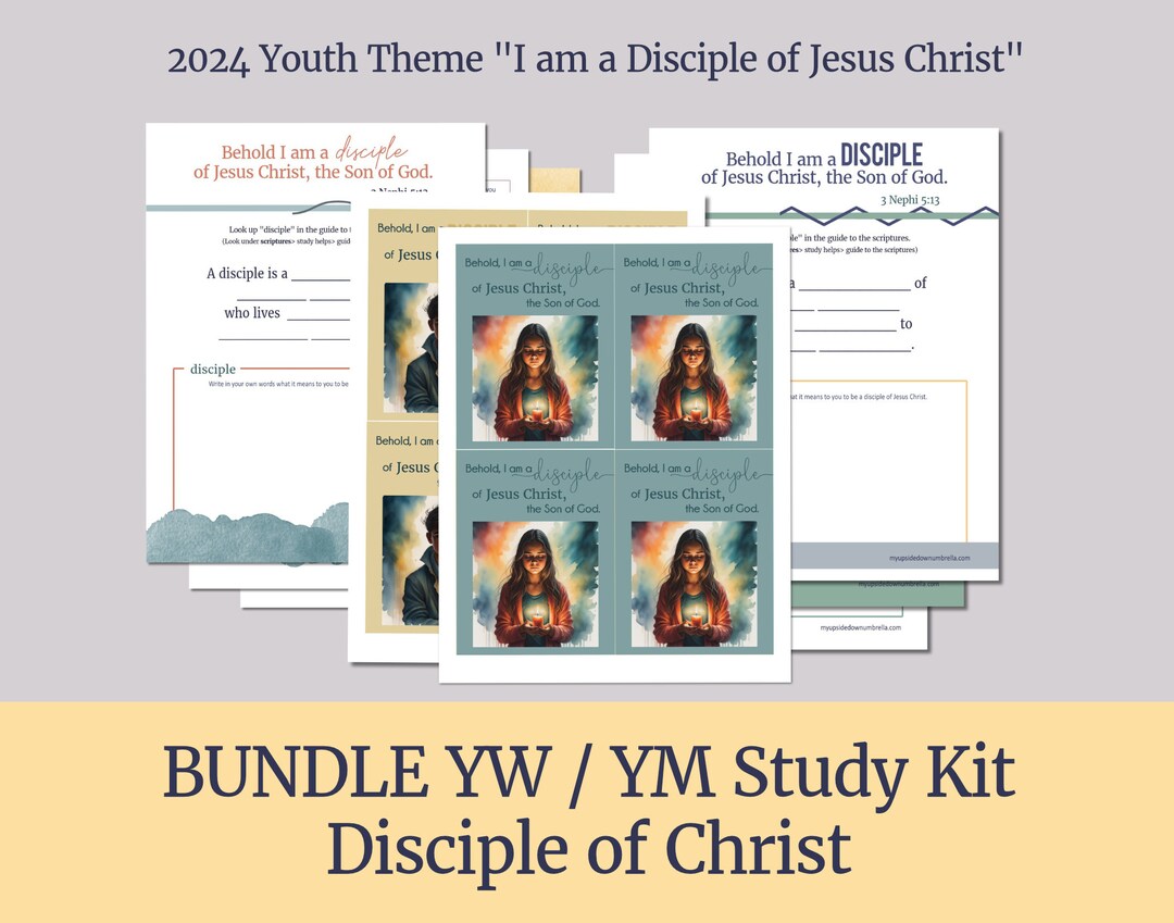 BUNDLE Workbook Kit for 2024 Youth Theme I Am a Disciple of Jesus ...