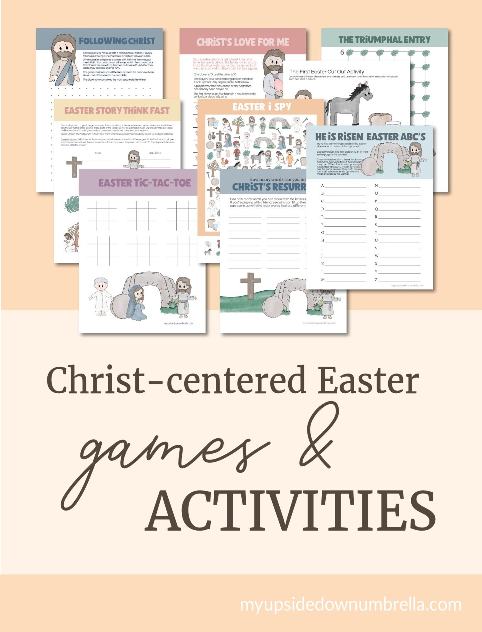 Easter Games and Activities Kit | He is Risen Christ-centered Easter ...