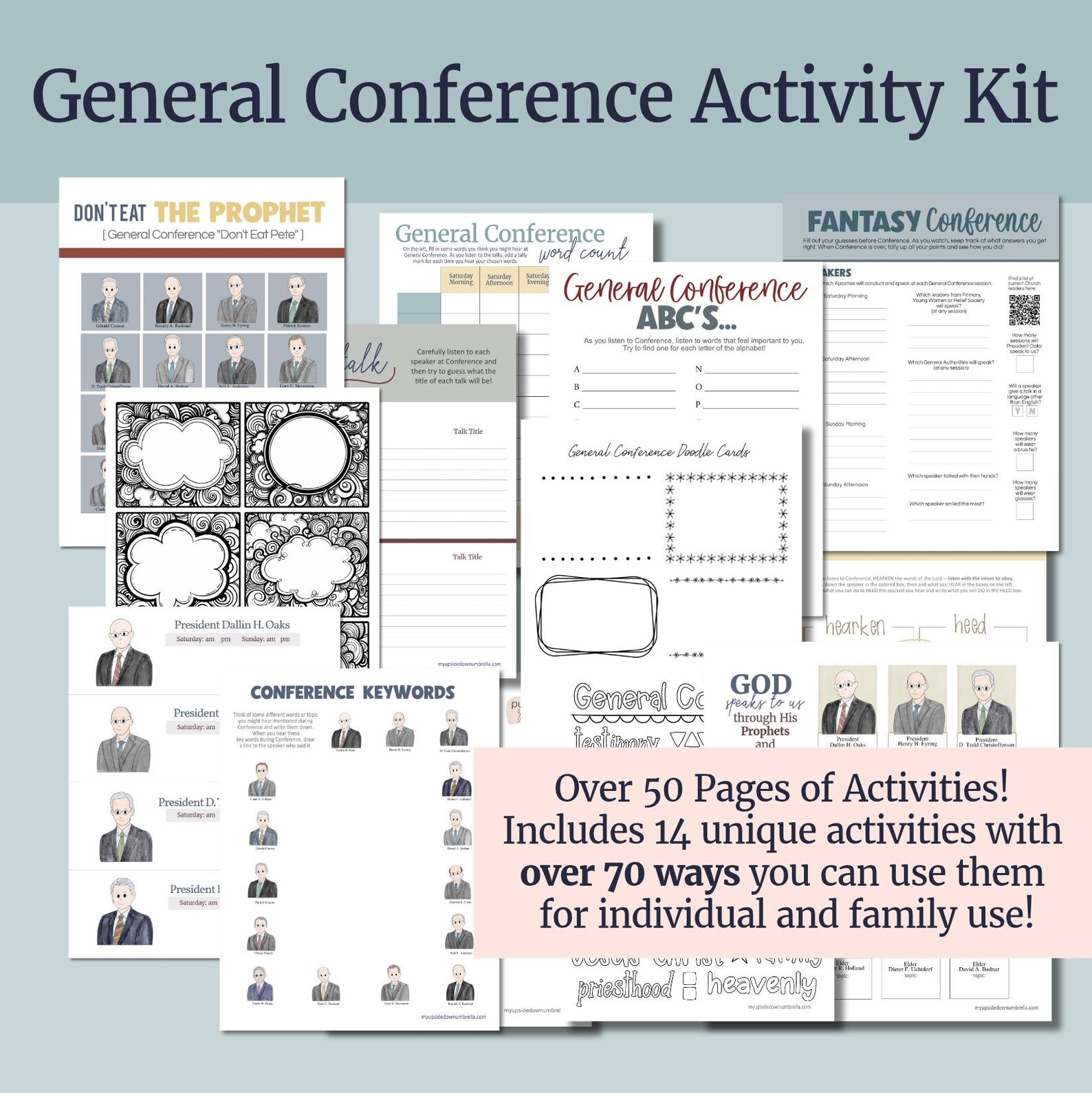 LDS General Conference Activity Bundle, Coloring Pages, Games (digital ...